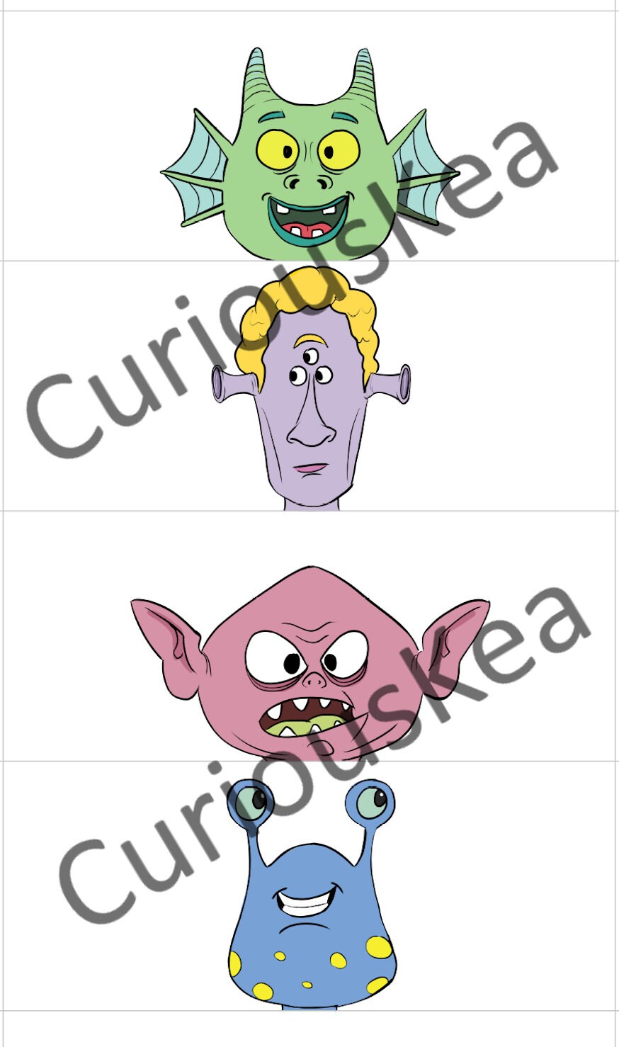 Mix and Match Activity Silly Aliens Set 1 Kids Activity - Etsy