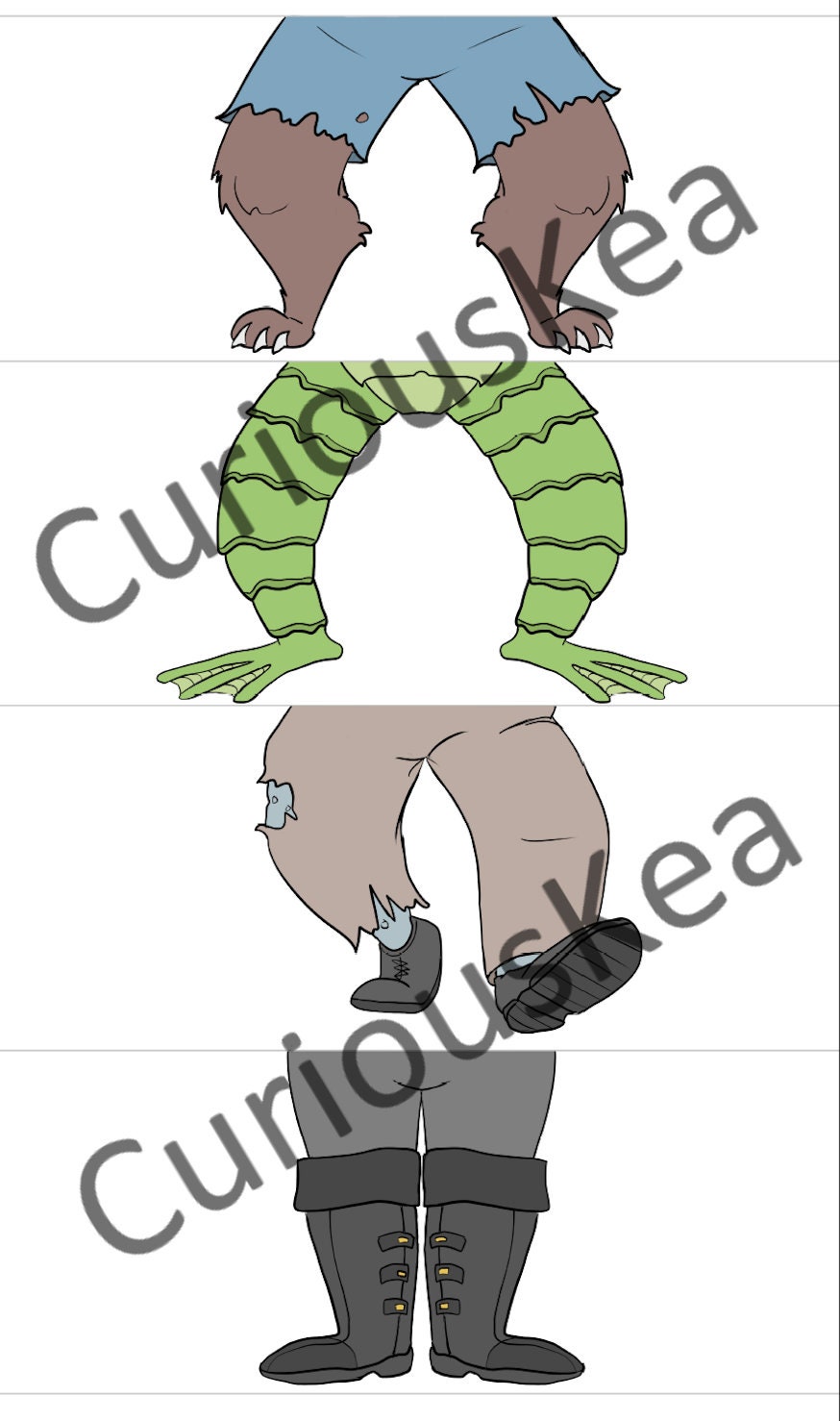 Mix and Match Activity Spooky and Silly Monsters Set 2 - Etsy