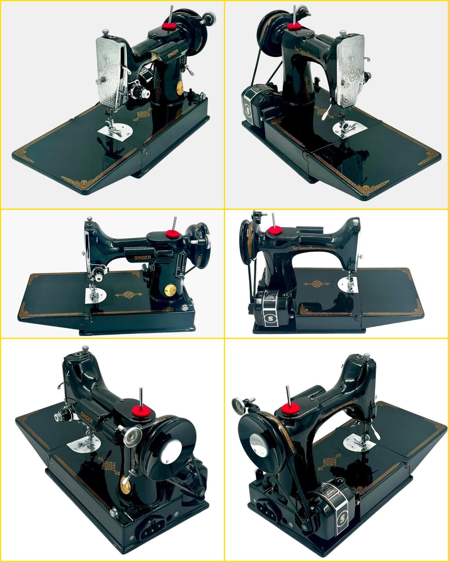 Fabulous Condition 1947 Scroll Face Singer Featherweight 221 Sewing ...