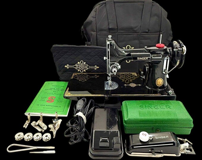 British Beauty Singer Featherweight 221k Sewing Machine 110 Volts Fully ...