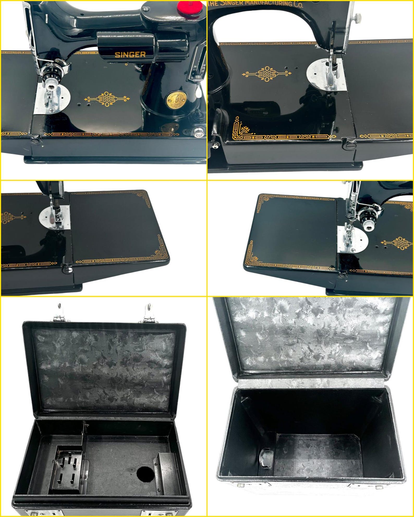 Fabulous Condition 1947 Scroll Face Singer Featherweight 221 Sewing ...