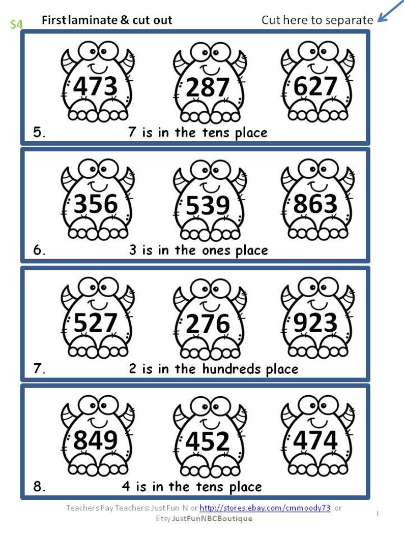 Teacher Made Place Value Center, Understanding 3 Digit Numbers and ...