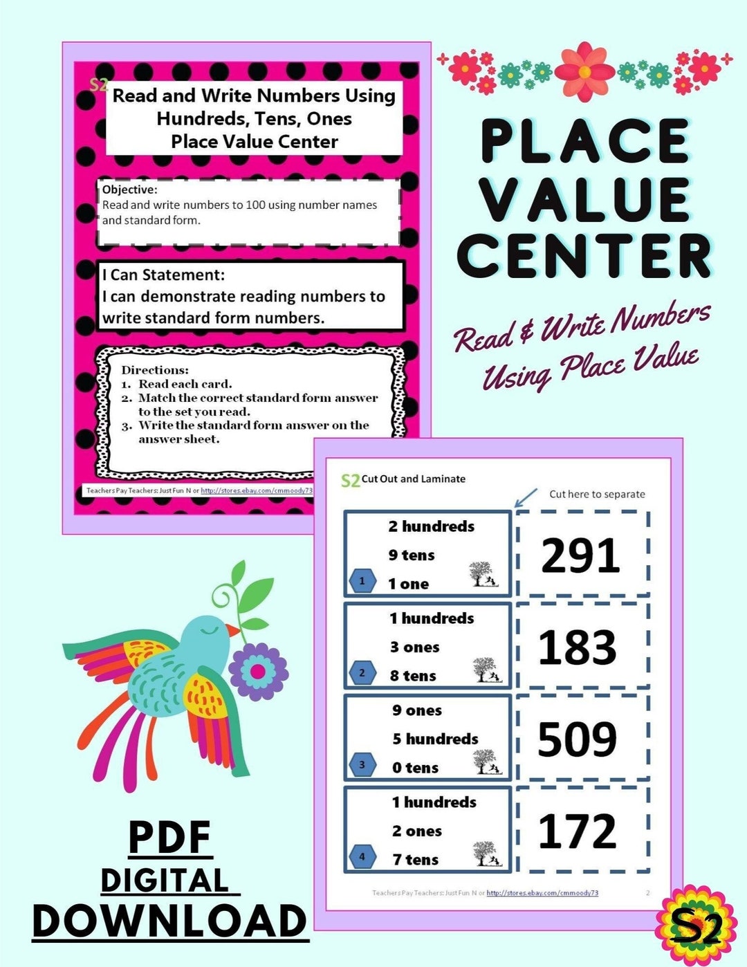 Centro de valor posicional creado por el maestro, lectura y escritura ...