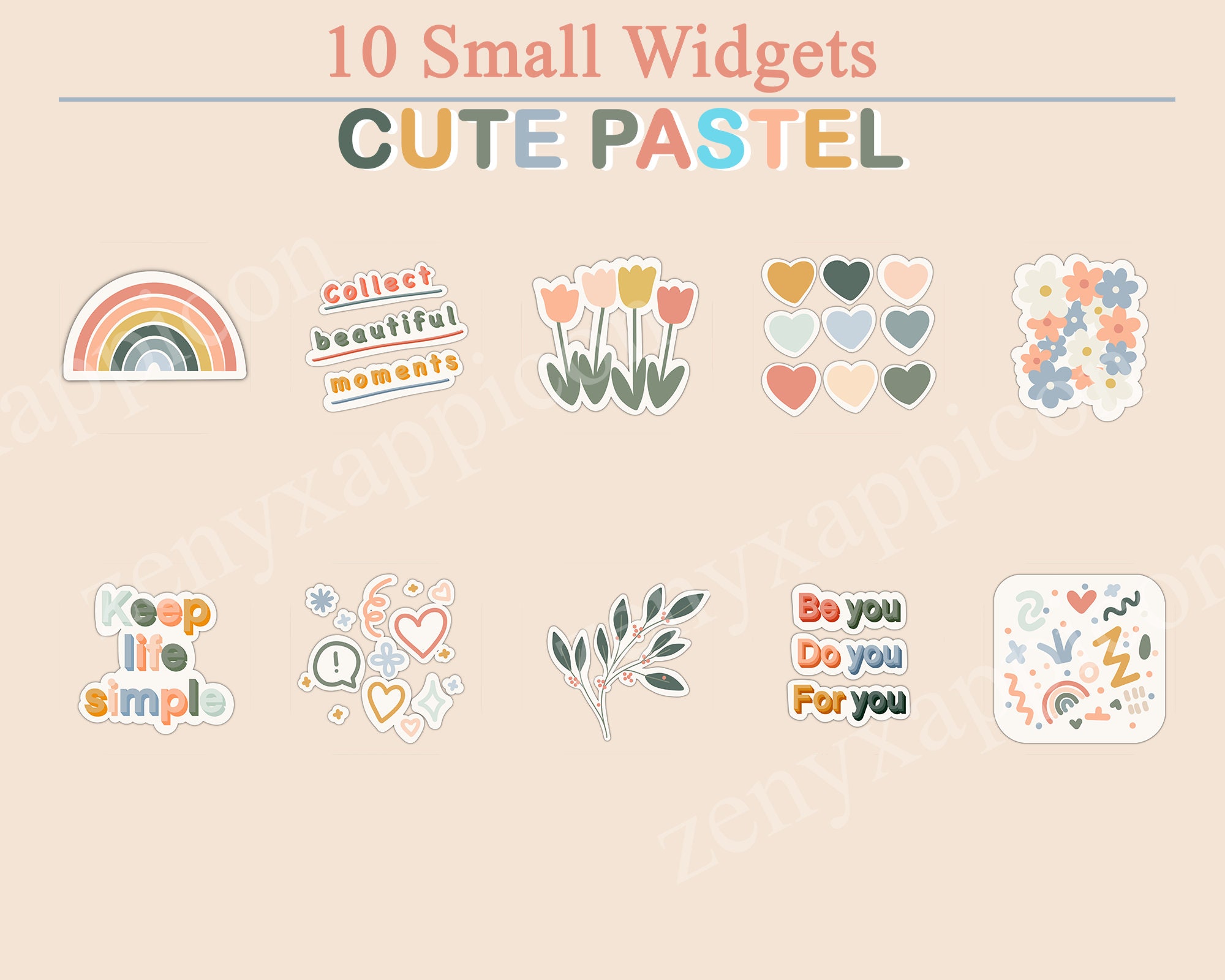 Cute Pastel App Icons Pack IOS iPad Theme Homescreen - Etsy