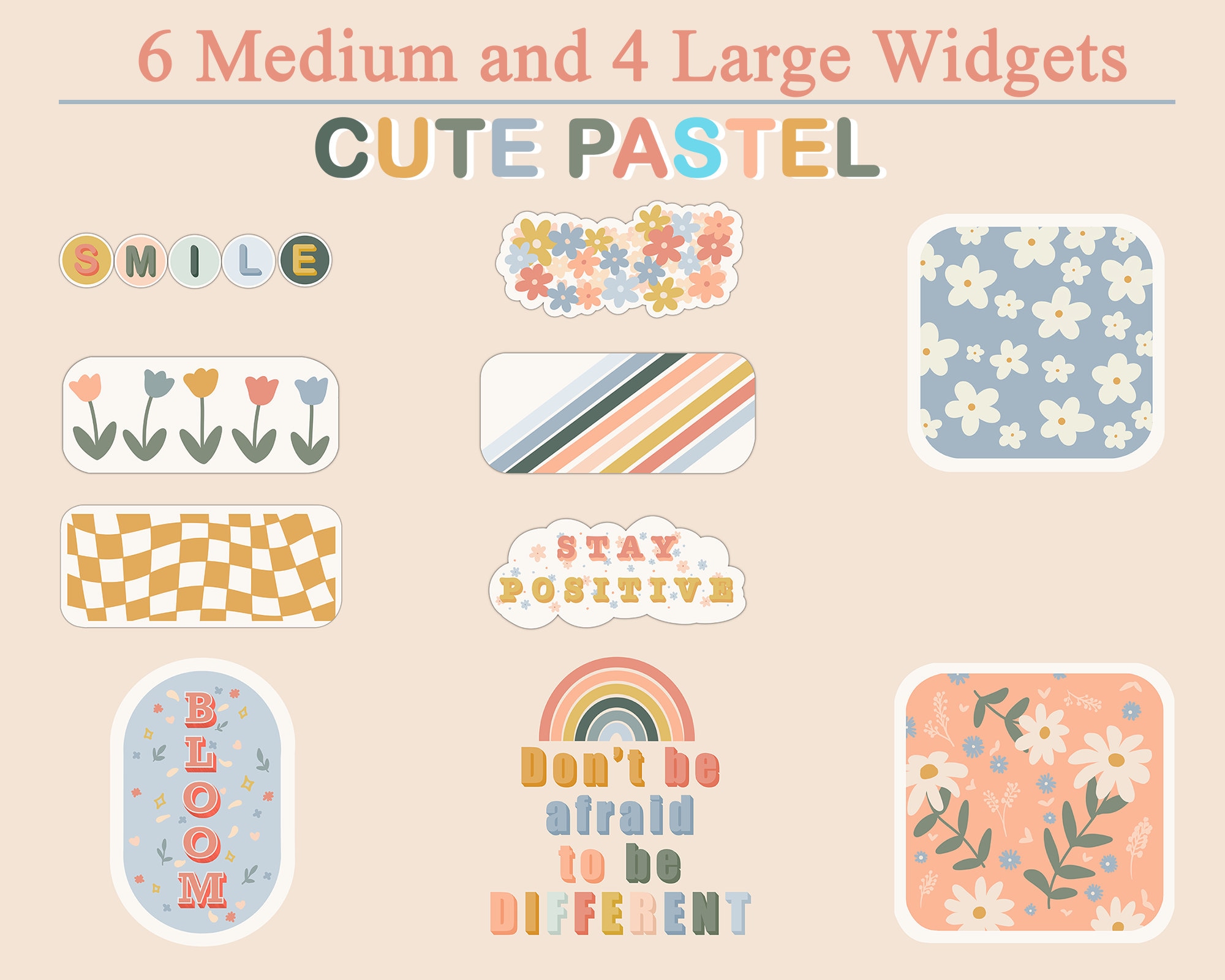 Cute Pastel App Icons Pack Widget Wallpaper for IOS Android - Etsy