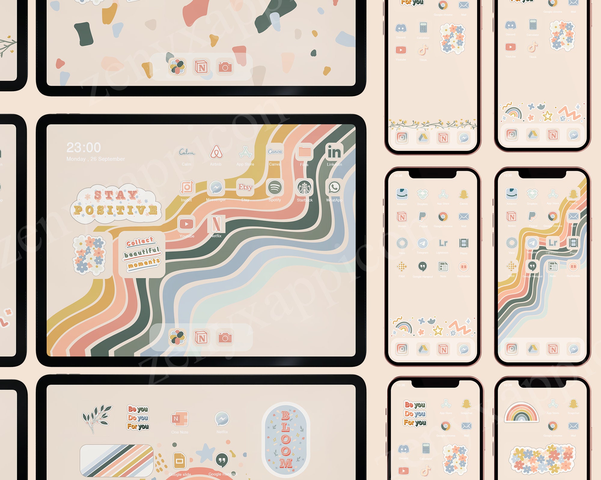 Cute Pastel App Icons Pack Widget Wallpaper for IOS Android - Etsy