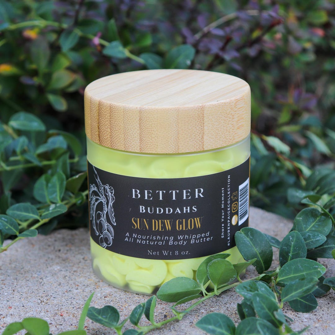 SUN DEW GLOW Body Butter | All Natural Whipped Shea & Mango Butters ...