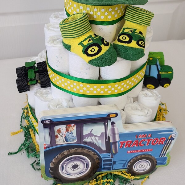 Tractor Diaper Cakes - Etsy