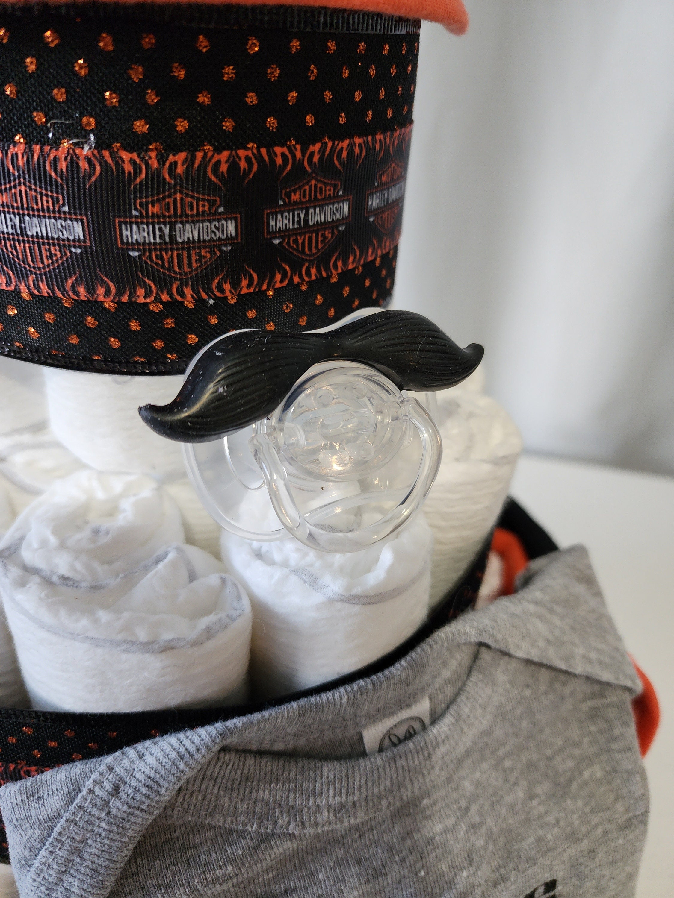 Harley Davidson Diaper Cake Baby Gift/baby Shower Centerpiece - Etsy