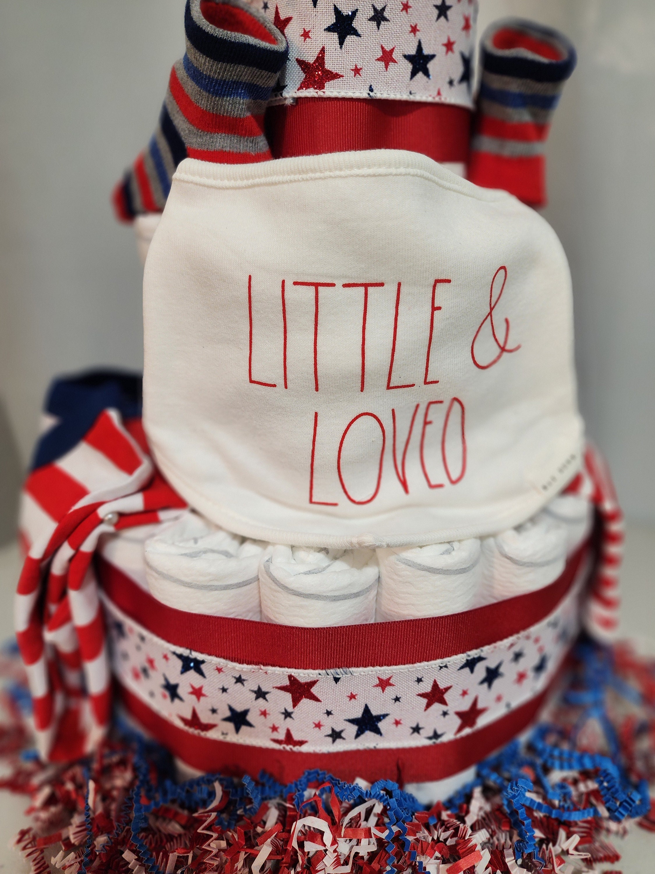 4th of July Diaper Cake (baby Boy) - Baby Gift/baby Shower - Etsy
