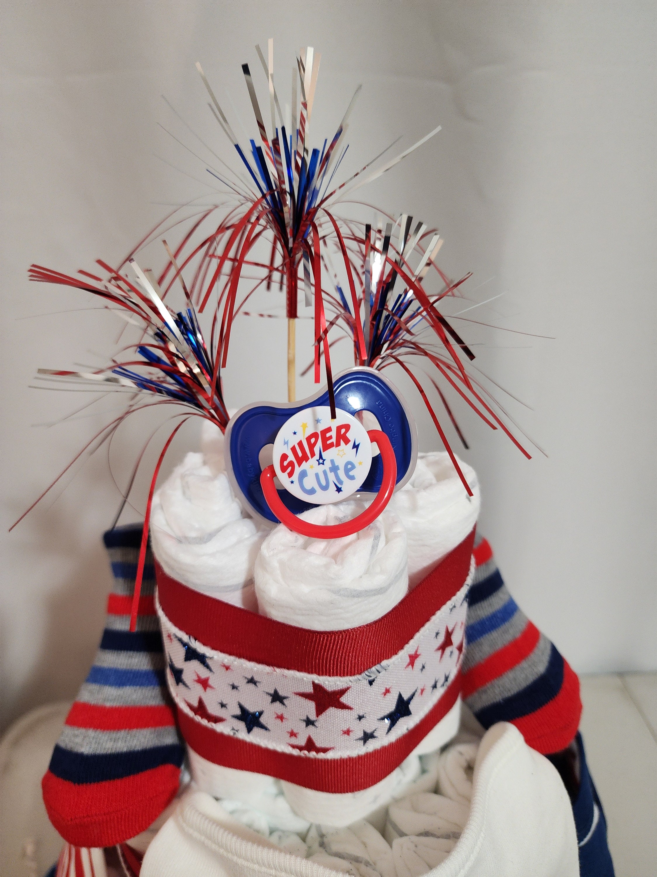 4th of July Diaper Cake (baby Boy) - Baby Gift/baby Shower - Etsy