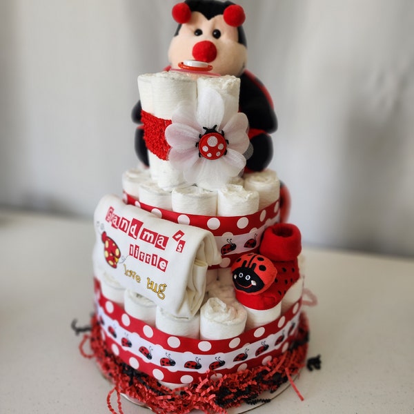 Ladybug Diaper Cake - Etsy