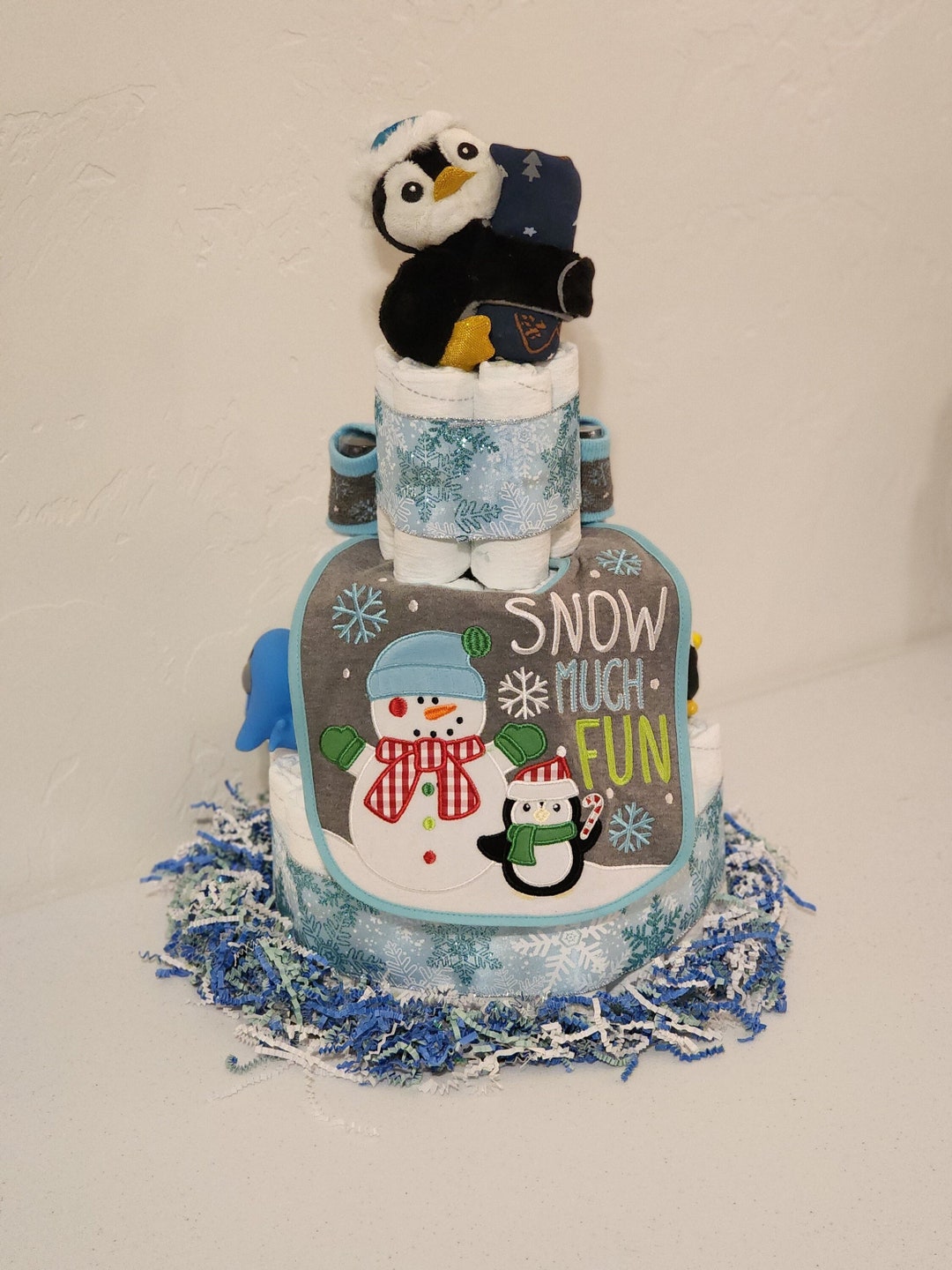 Snow Much Fun Diaper Cake Baby Gift/baby Shower Centerpiece - Etsy