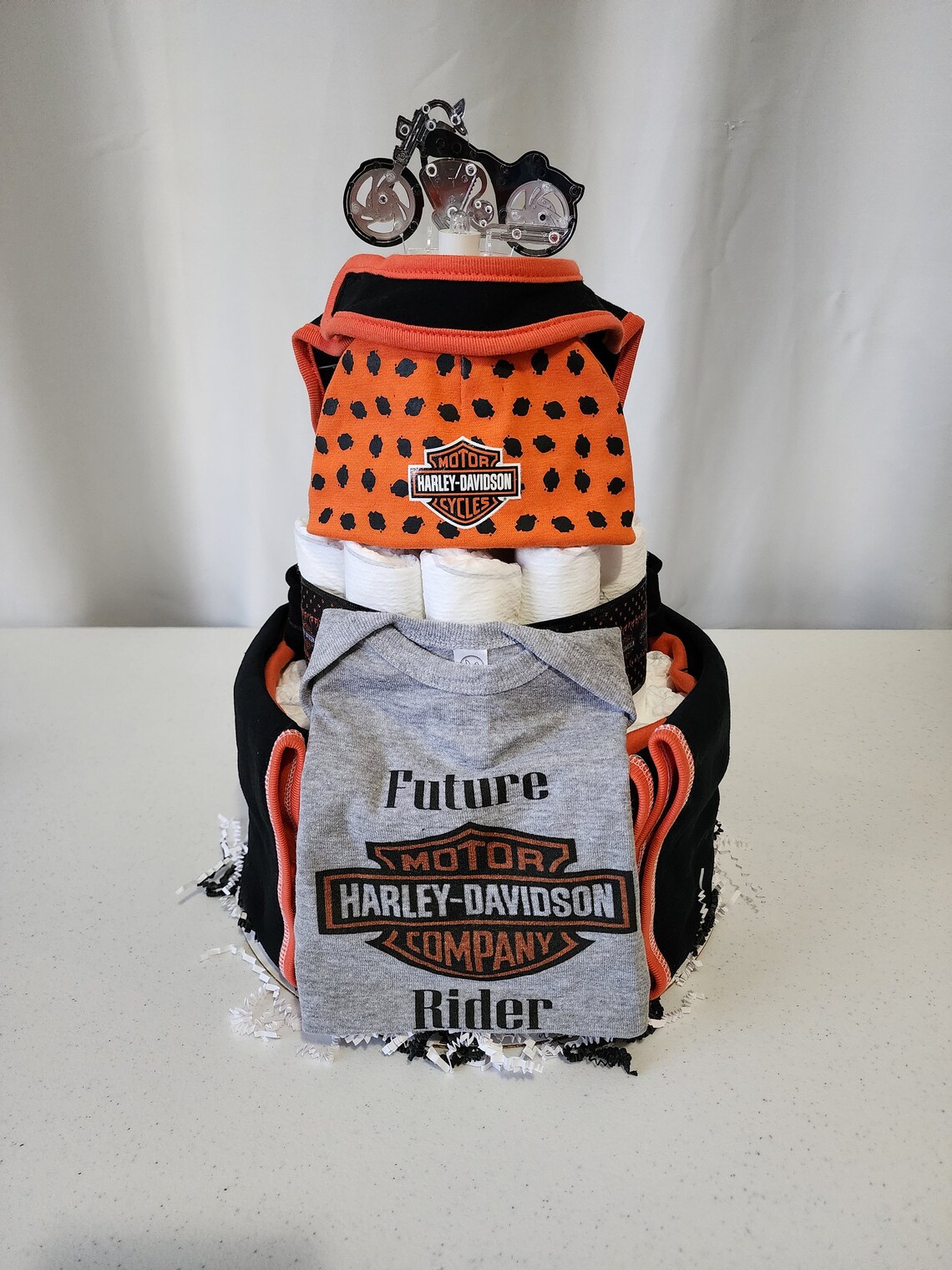 Harley Davidson Diaper Cake Baby Gift/baby Shower Centerpiece - Etsy