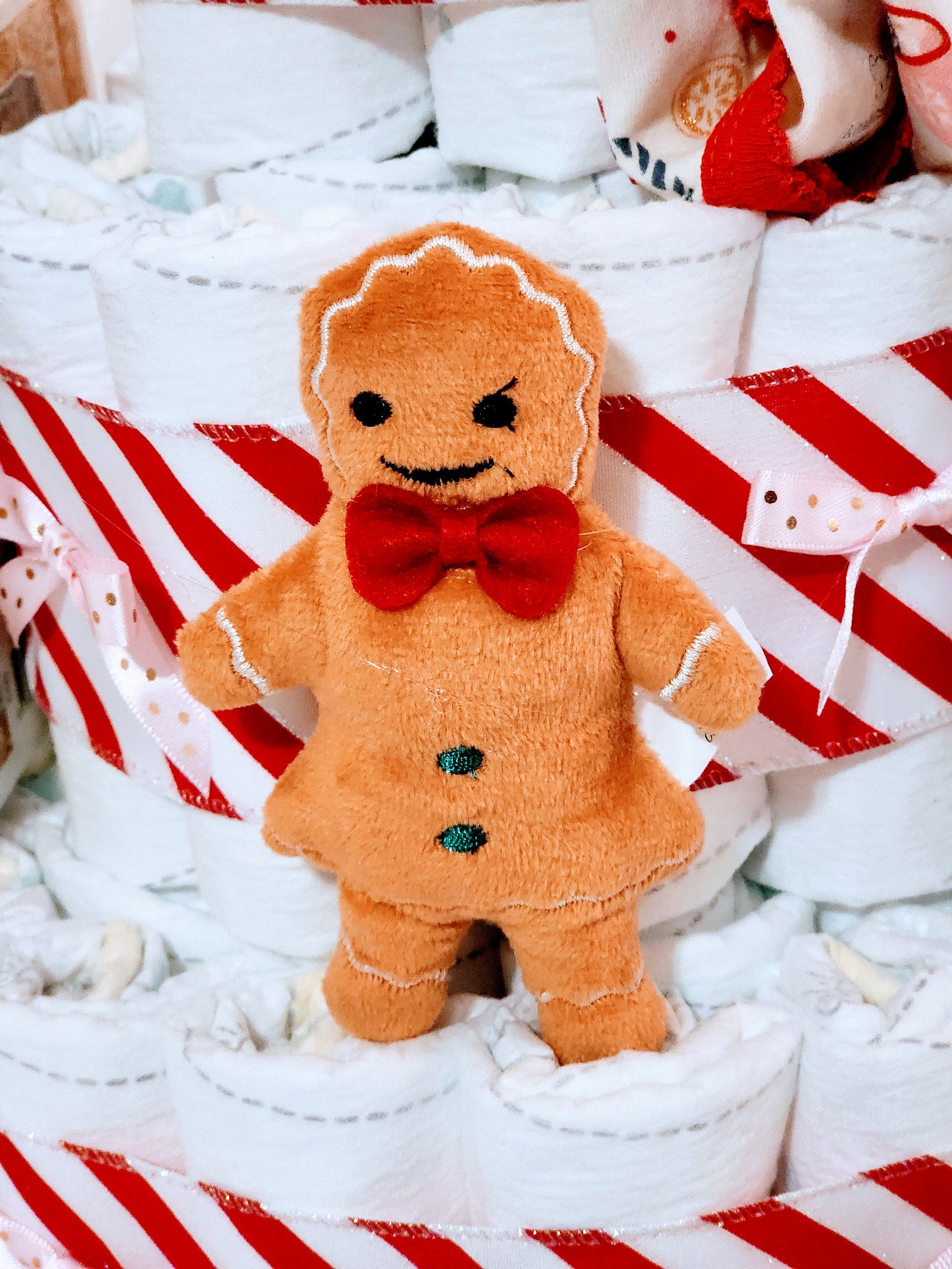 Gingerbread Baby Diaper Cake(girl) - Baby Gift/baby Shower Centerpiece ...