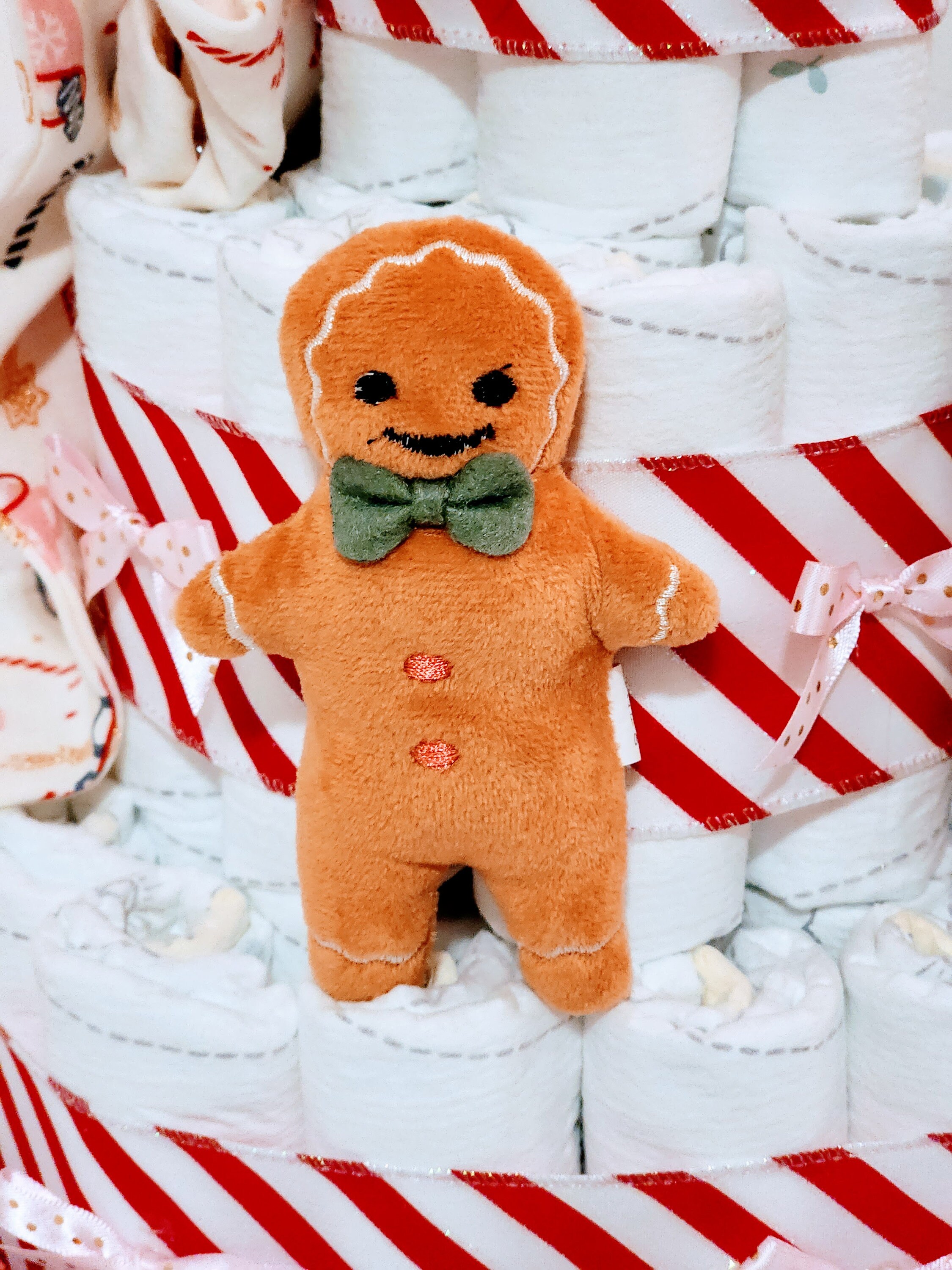 Gingerbread Baby Diaper Cake(girl) - Baby Gift/baby Shower Centerpiece ...