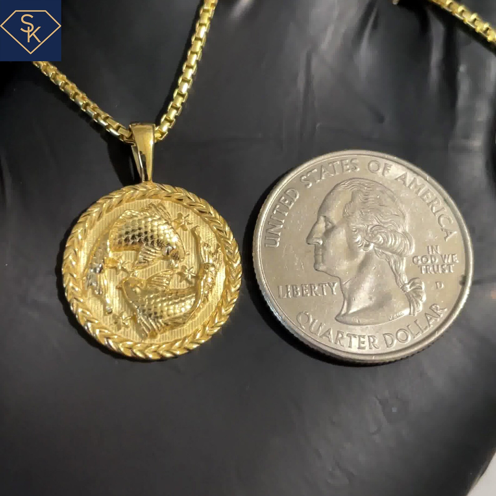 Brand New 14K Solid Yellow Gold Koi Fish Pendant - Etsy