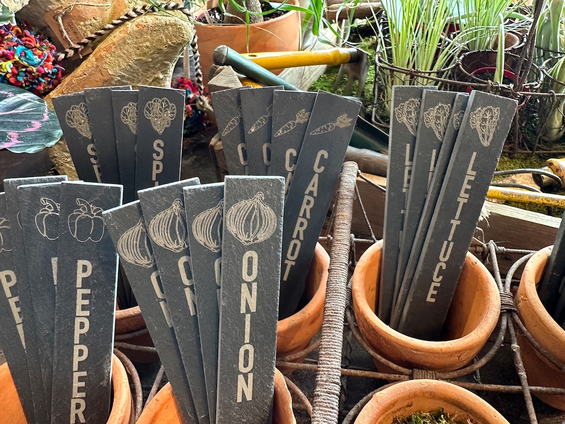 Slate Garden Markers - Etsy