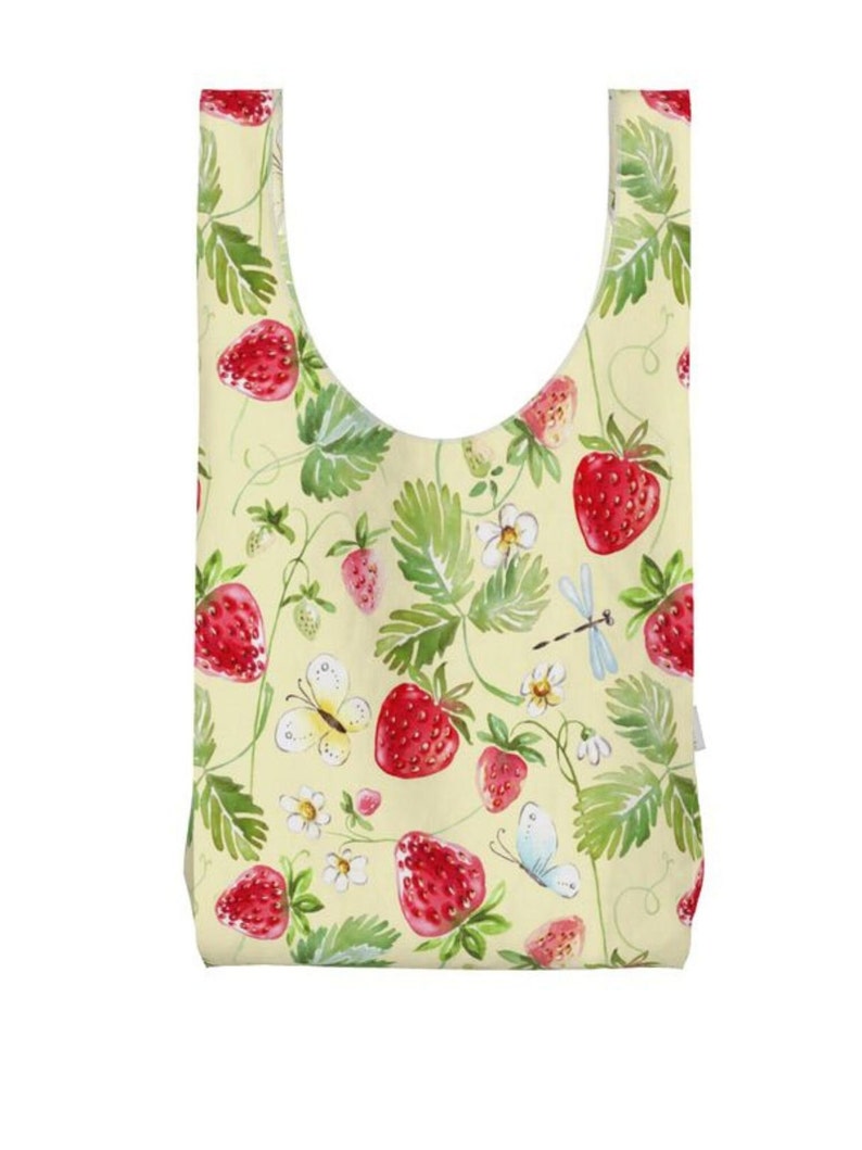 Parachute Shopper Bag Made in UK Strawberry Floral - Etsy