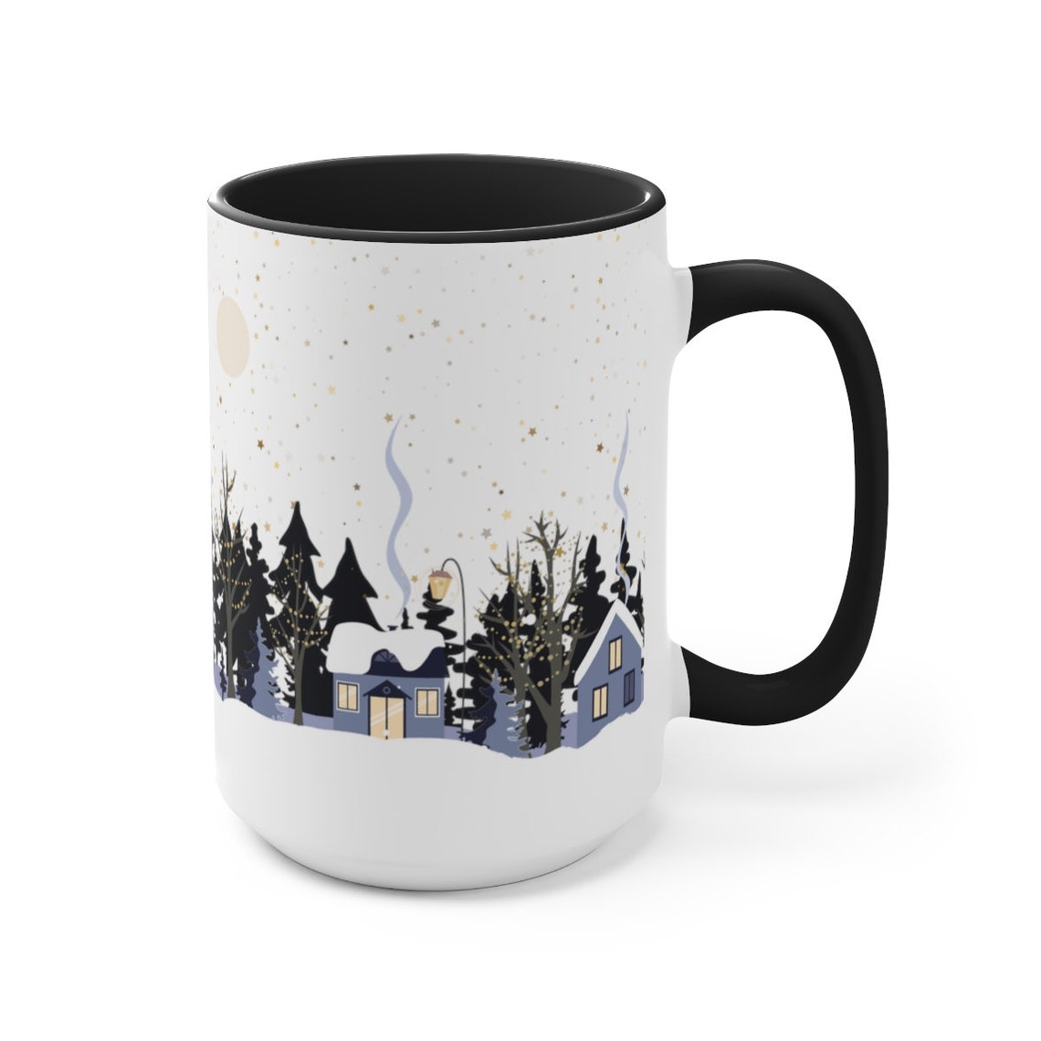 Winter Houses Mug Holiday Coffee Mug Winter Village Mug - Etsy