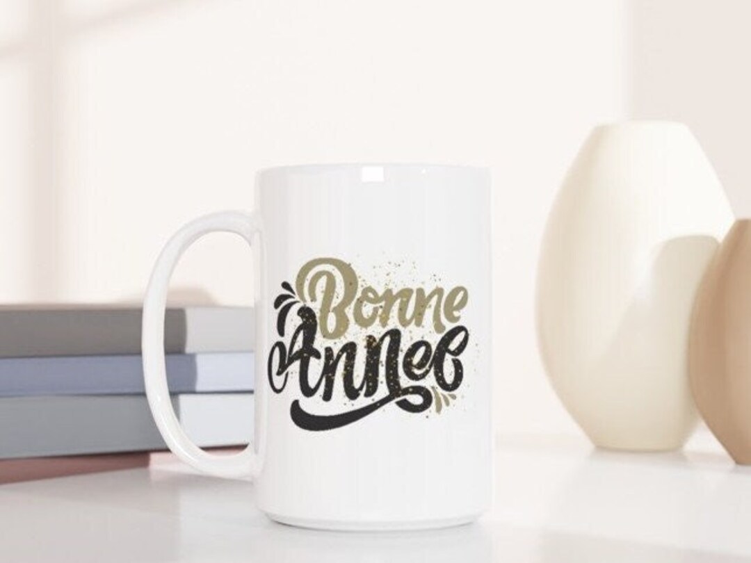 Bonne Annee Mug, French Happy New Year Mug, Bonne Annee Coffee Cup ...