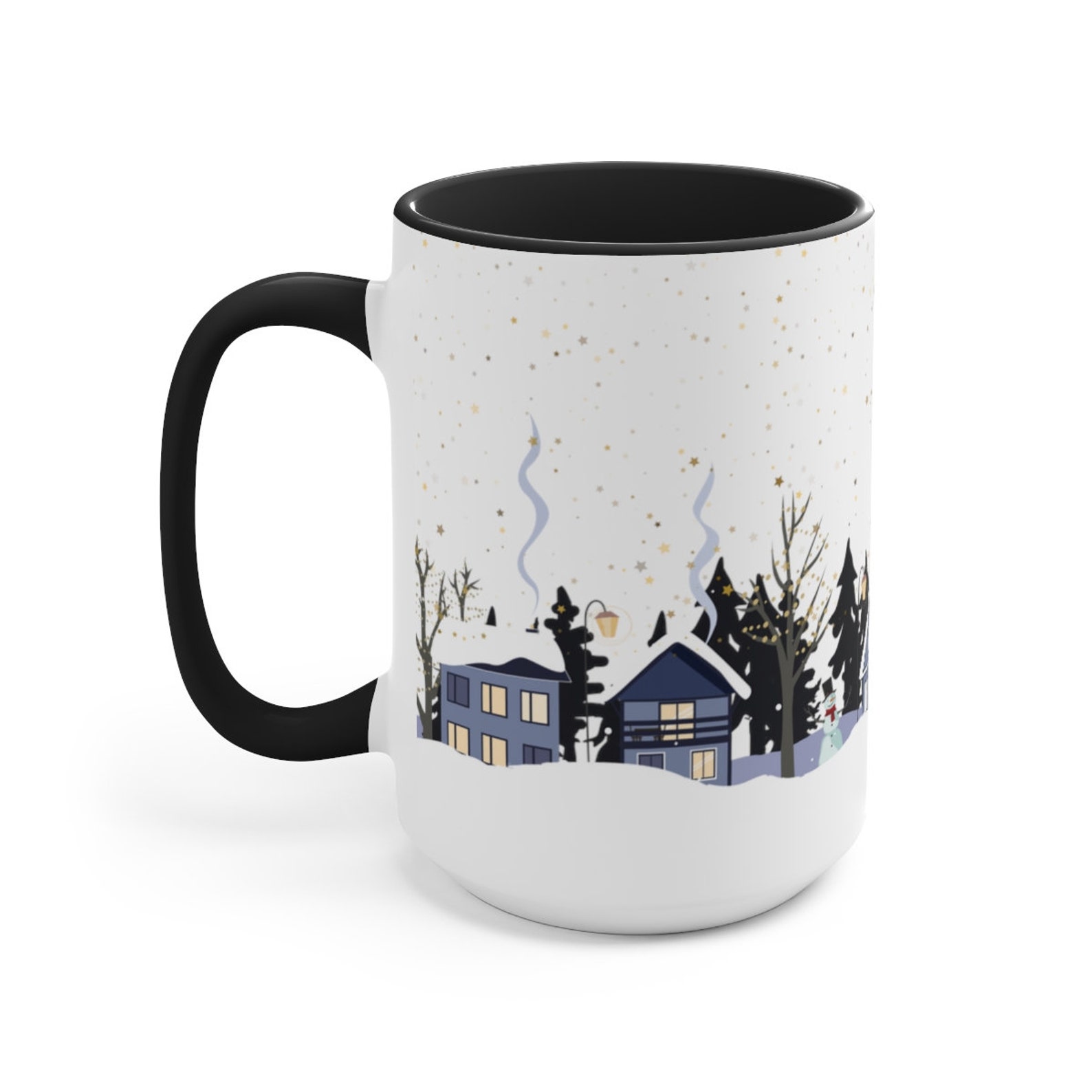 Winter Houses Mug Holiday Coffee Mug Winter Village Mug - Etsy