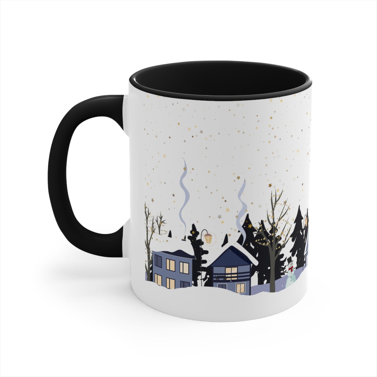 Winter Houses Mug Holiday Coffee Mug Winter Village Mug - Etsy