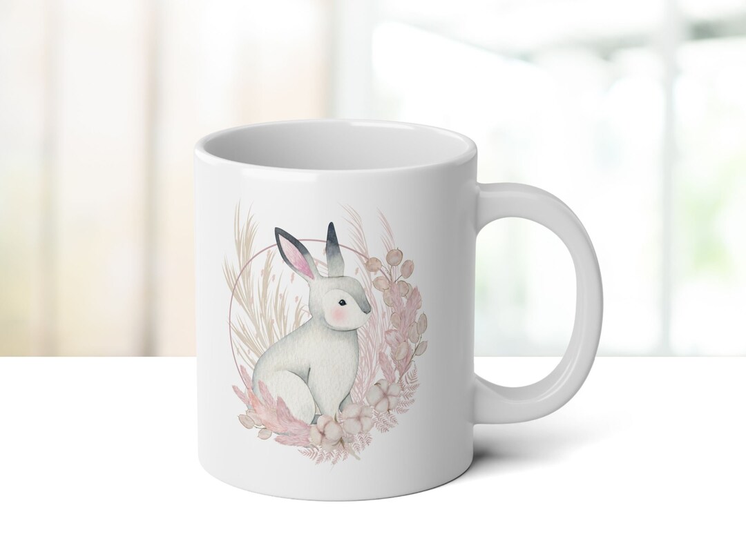 20oz Large Mug, Rabbit Coffee Mug, Bunny Mug, Large Coffee Mug, Bunny ...