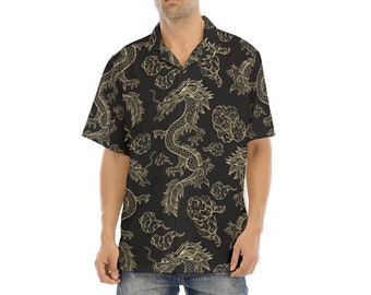 Japanese Dragon Button Up - Etsy