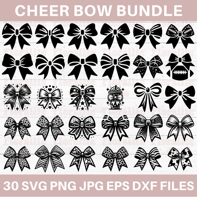 Cheer Bow Fancy Svg - Etsy