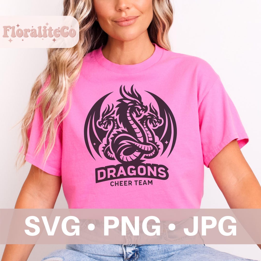 Dragons Cheer Team Svg, Dragons Cheerleading Svg, Dragon Svg, Dragons ...