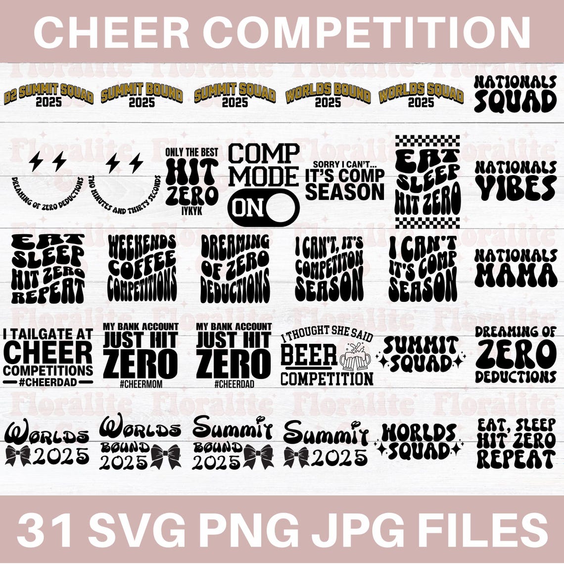 2025 Cheer SVG Bundle, Cheerleading Nationals, Cheer Shirt, Cheer Squad ...