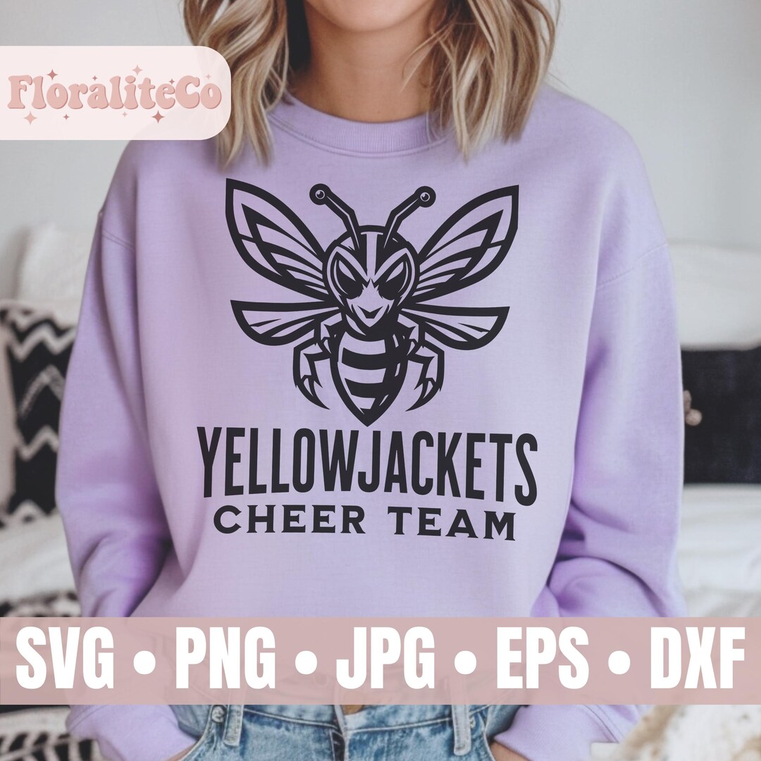 Yellow Jackets Cheer Team Svg, Yellow Jackets Mascot Svg, Yellow ...
