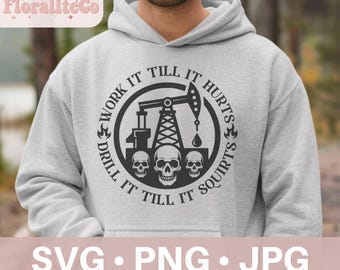 Oilfield Roughneck Skull Hard Hat PNG, Roughneck PNG, Oilfield Worker Png, SVG, Sublimation ...