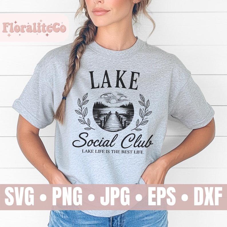 Lake Social Club SVG PNG, Lake Life, Lake Saying, Lake House, Lake Bum ...