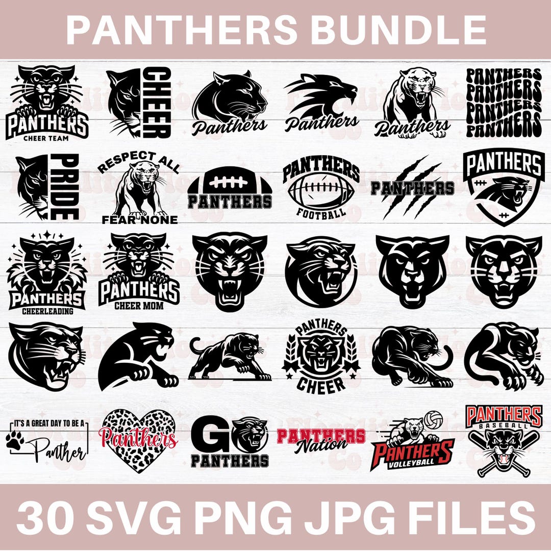 Panthers Football Svg, Panthers Cheerleading Svg, Panthers Mascot Svg ...