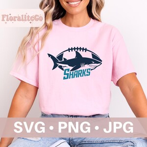 Sharks Mascot Svg Bundle, Cricut, Silhouette, Sharks Sports Team Logo ...