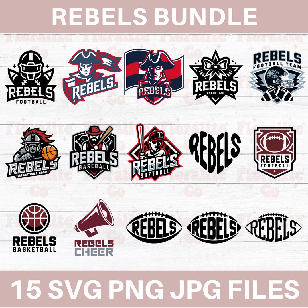 Rebels Svg Bundle, Rebels, Rebels Png, Rebels Football, Football, Rebel ...