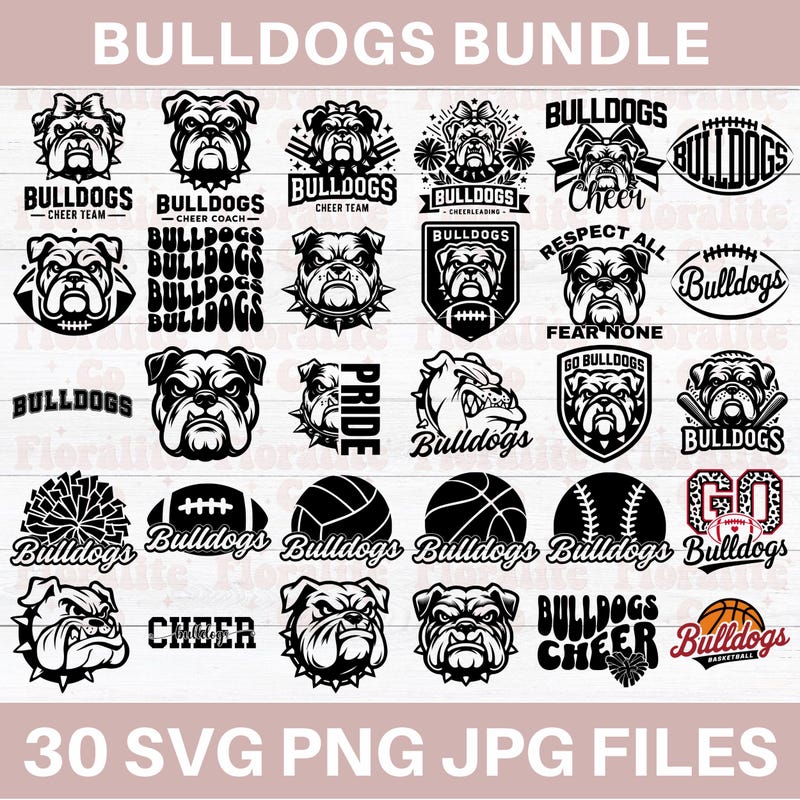 Bulldog Svg - Etsy