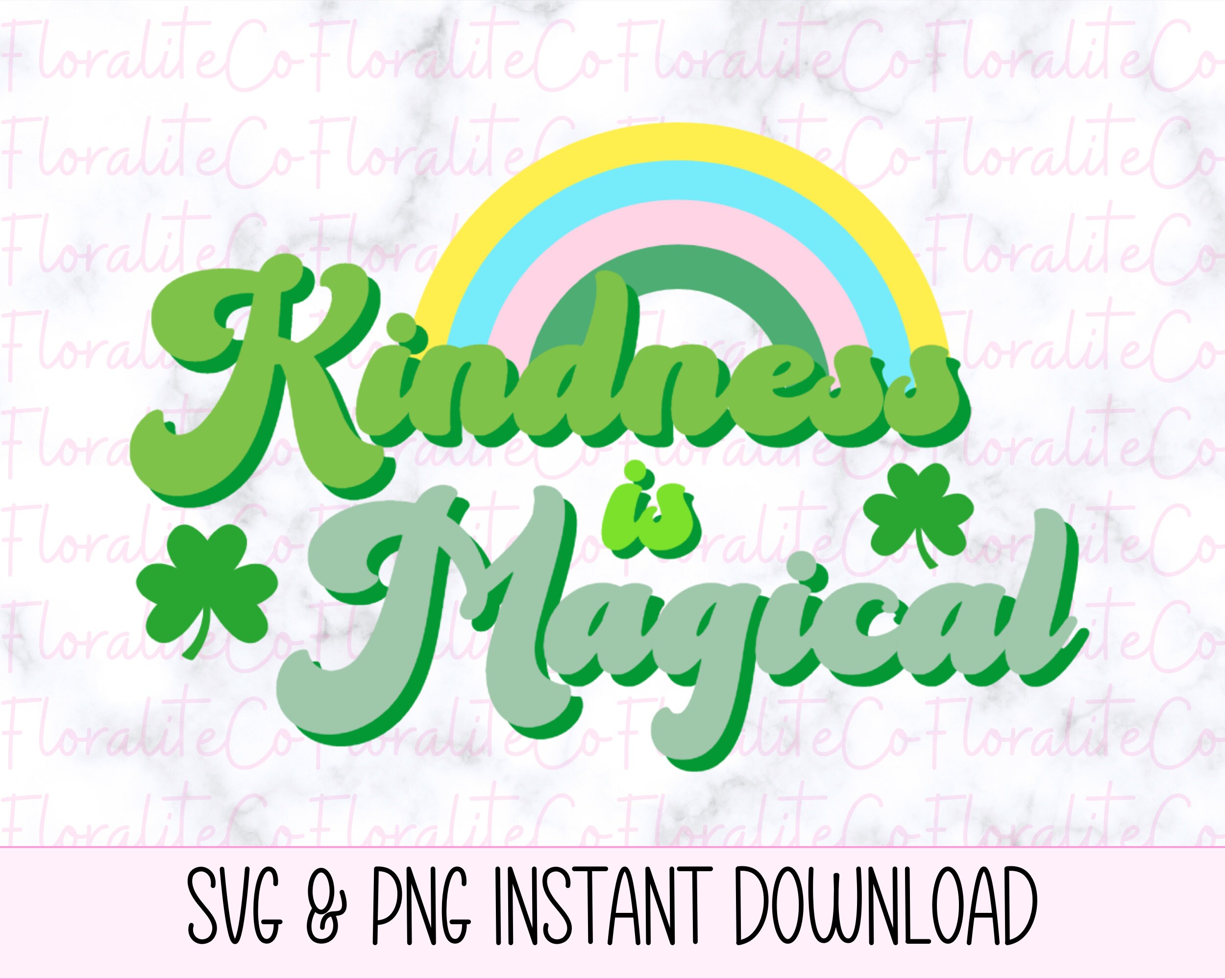 Kindness is Magical Svg Png Retro St Patrick's Day - Etsy