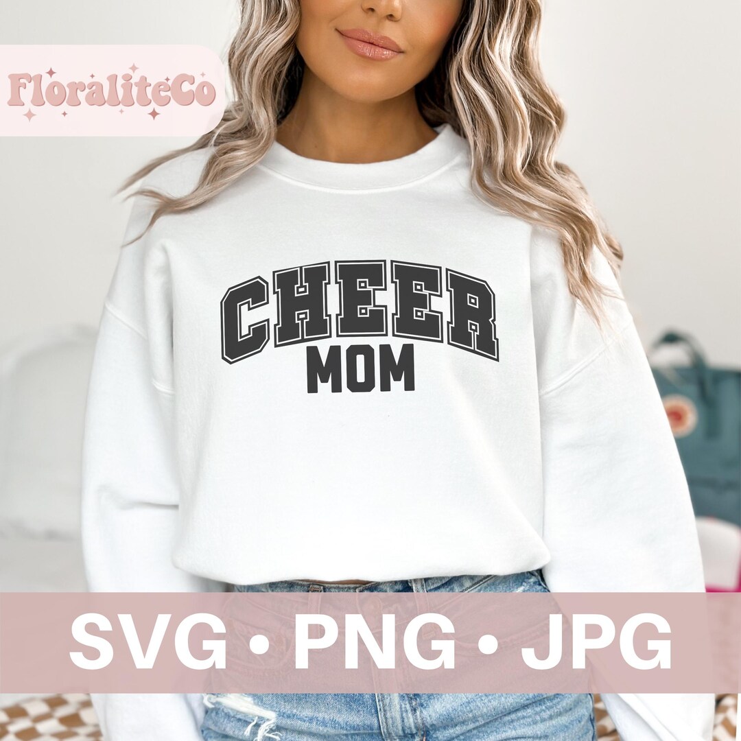 Cheer Mom SVG PNG, Cheer Mom Jersey Font Svg, Cheer Mom Varsity Svg ...