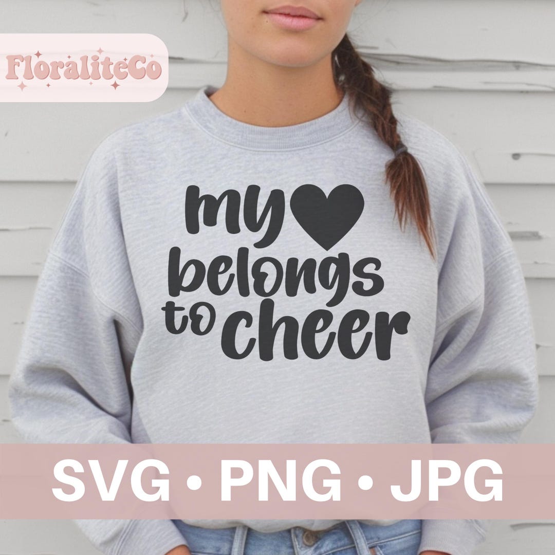 My Heart Belongs to Cheer Svg, Cheer Competition Svg, Cheer Svg ...