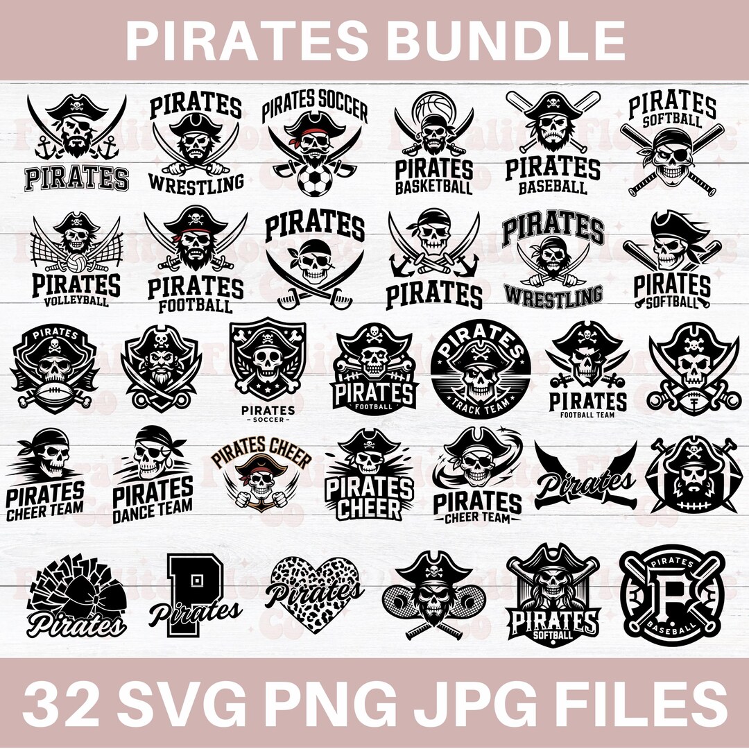 Pirates Svg Png Bundle, Pirates Football Team, Pirates Cheer Shirt ...