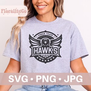 Hawks Mascot Bundle Svg, Hawks School Spirit Svg, Hawks Cheerleading ...