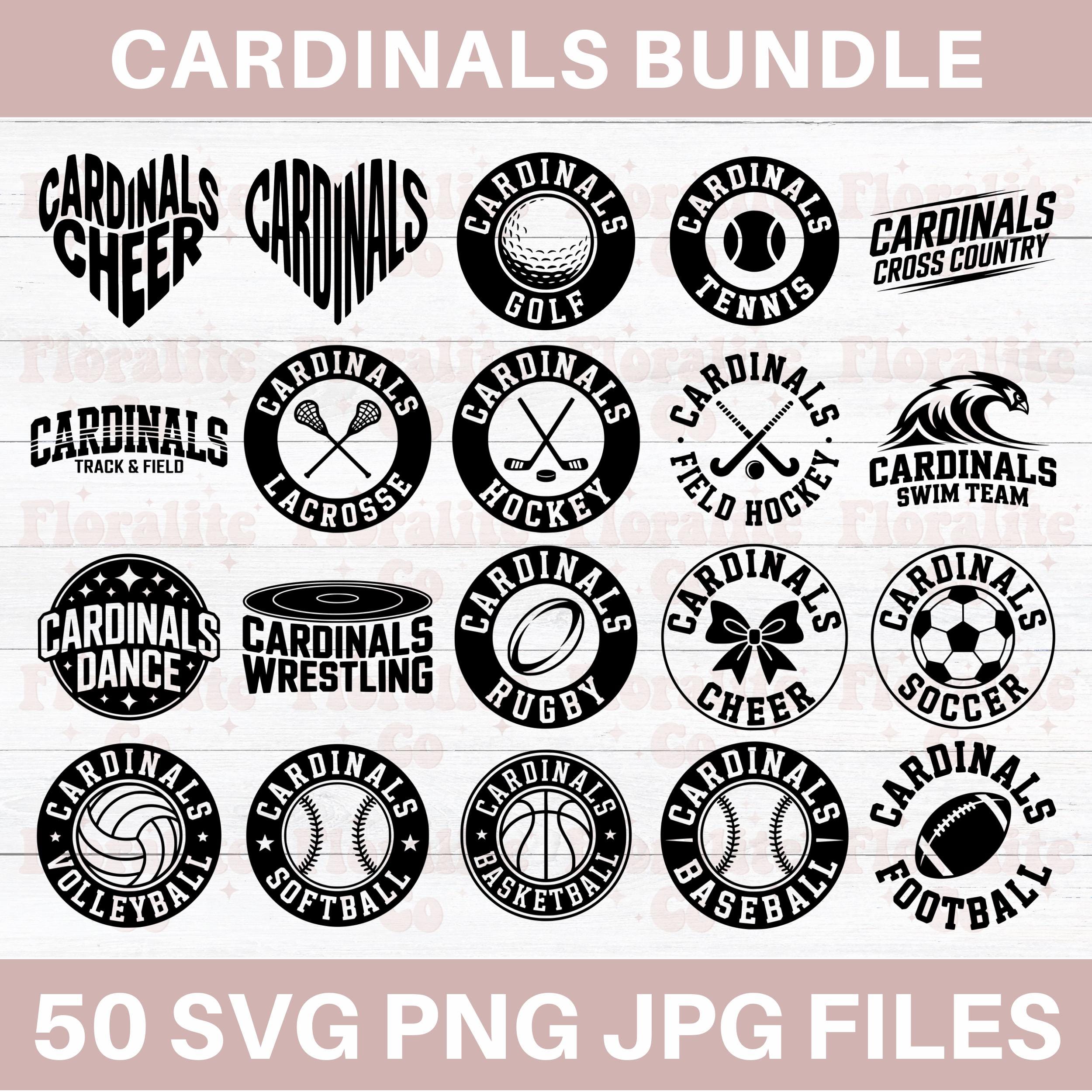 Cardinals Mascot SVG Bundle, Cardinals Png, Cardinals Football Shirt ...