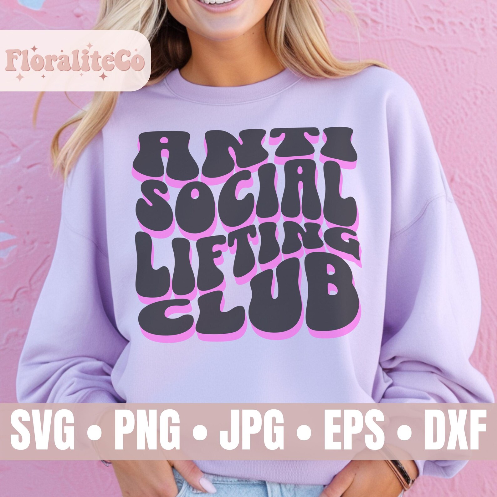 Antisocial Lifting Club, Workout SVG, Gym Girly, Fitness SVG, Exercise ...