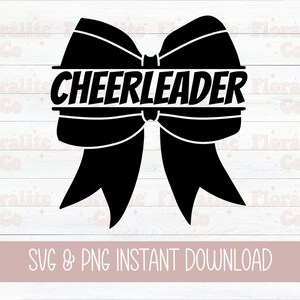Cheerleader PNG, Cheer Bow SVG, Cheerleading Cut File, Gift for ...