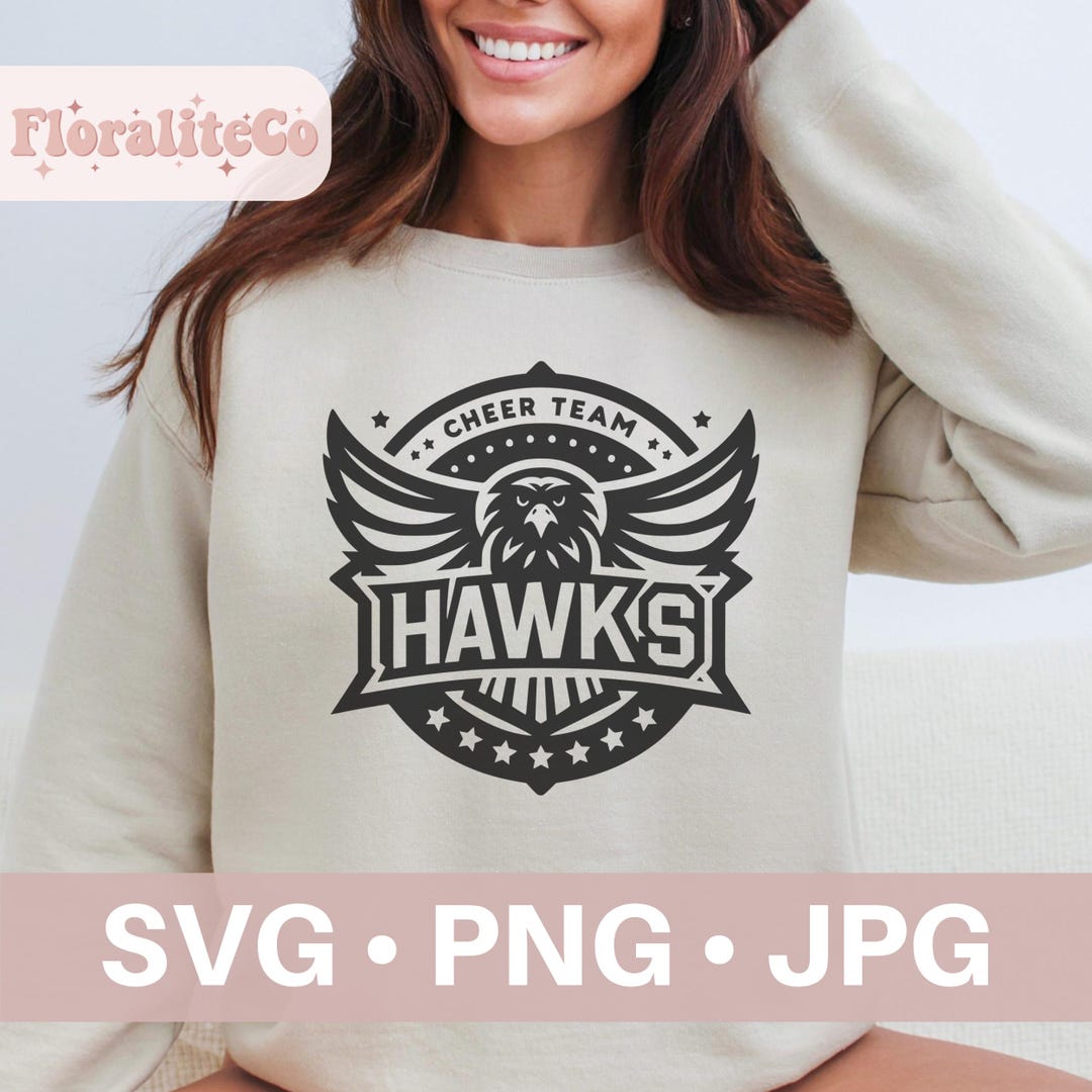 Hawks Cheer Team Svg, Hawks Mascot Svg, Hawks Pride Svg, Hawks Svg Cut ...