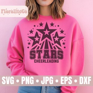 Stars Cheerleading Svg, Stars Cheer, Stars Team Mascot Svg, Stars Logo ...