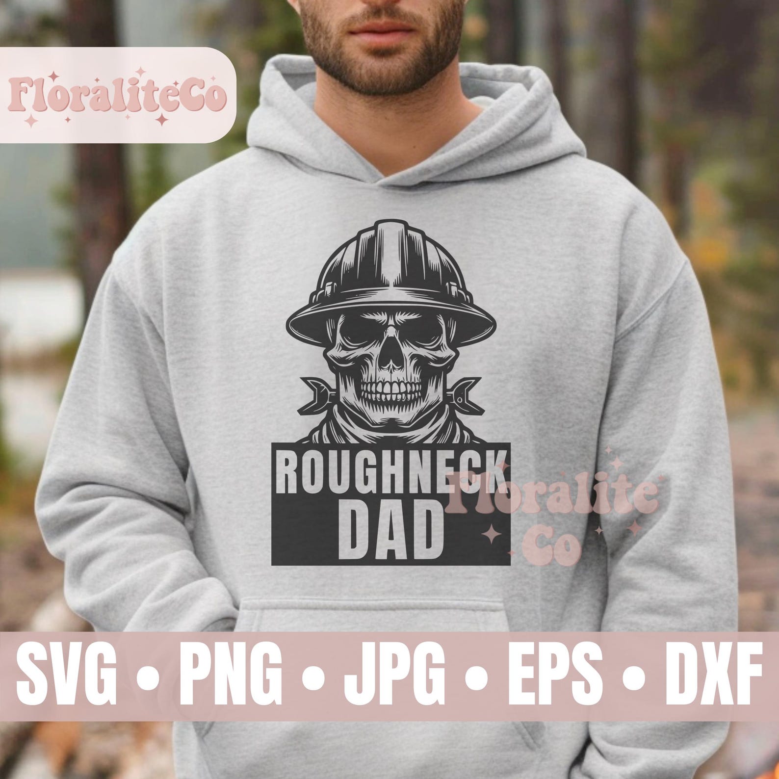 Oilfield Roughneck Dad, Skull Hard Hat SVG PNG, Roughneck Shirt Design ...
